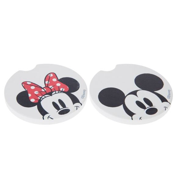 Disney | Accents | Disneys Mickey Minnie Mouse 2 Piece Car Coaster Set ...